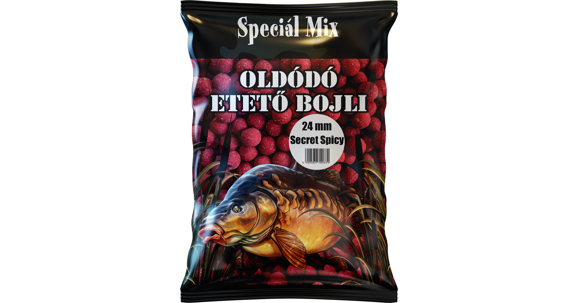 Speciál mix Oldódó Etető Bojli 24 mm Secret Spicy - 24 mm-es Oldódó ...